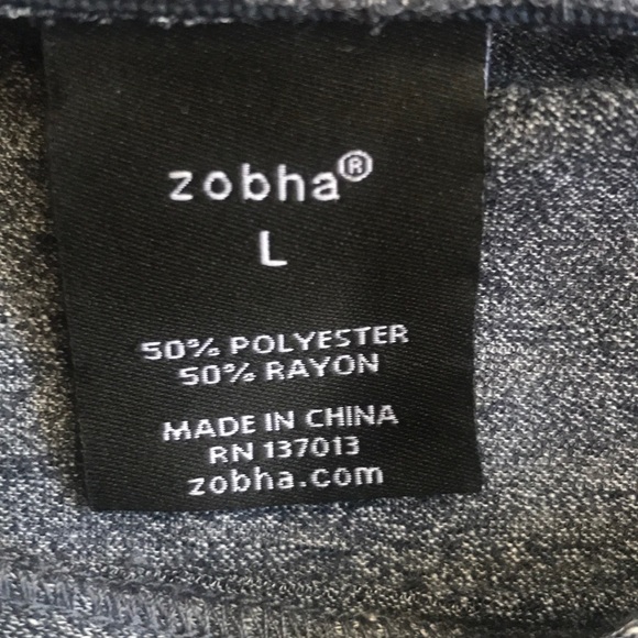 Zobha | Tops | Zobha Shirt With Zipper Neck Line | Poshmark